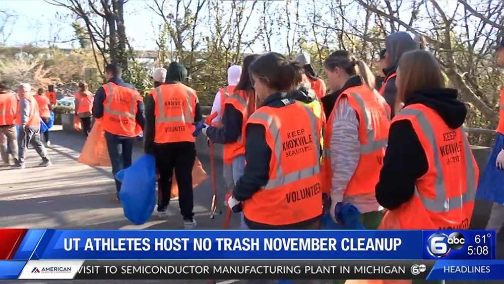 UT Athletes Host No Trash November Cleanup | Nobody Trashes Tennessee ...