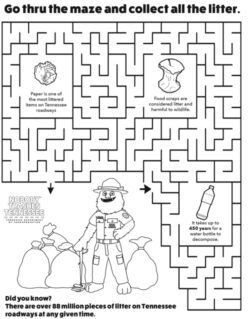 Talking Trash Litter Worksheets - Nobody Trashes Tennessee